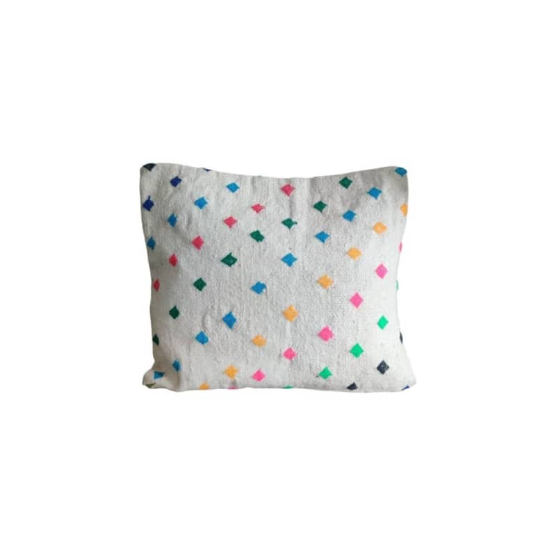 Coussin marocain points colorés | MAZIR