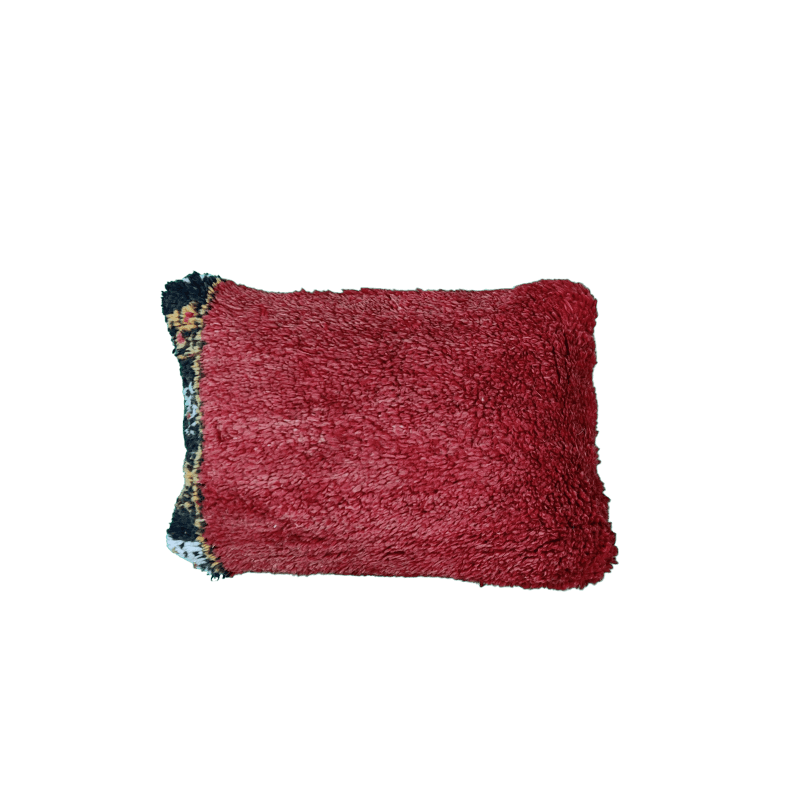 Housse de coussin rouge style berbère tribale | MAZIR