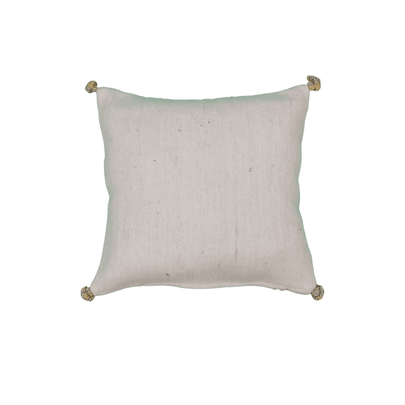 Coussin berbère creme fait main - Laine | MAZIR