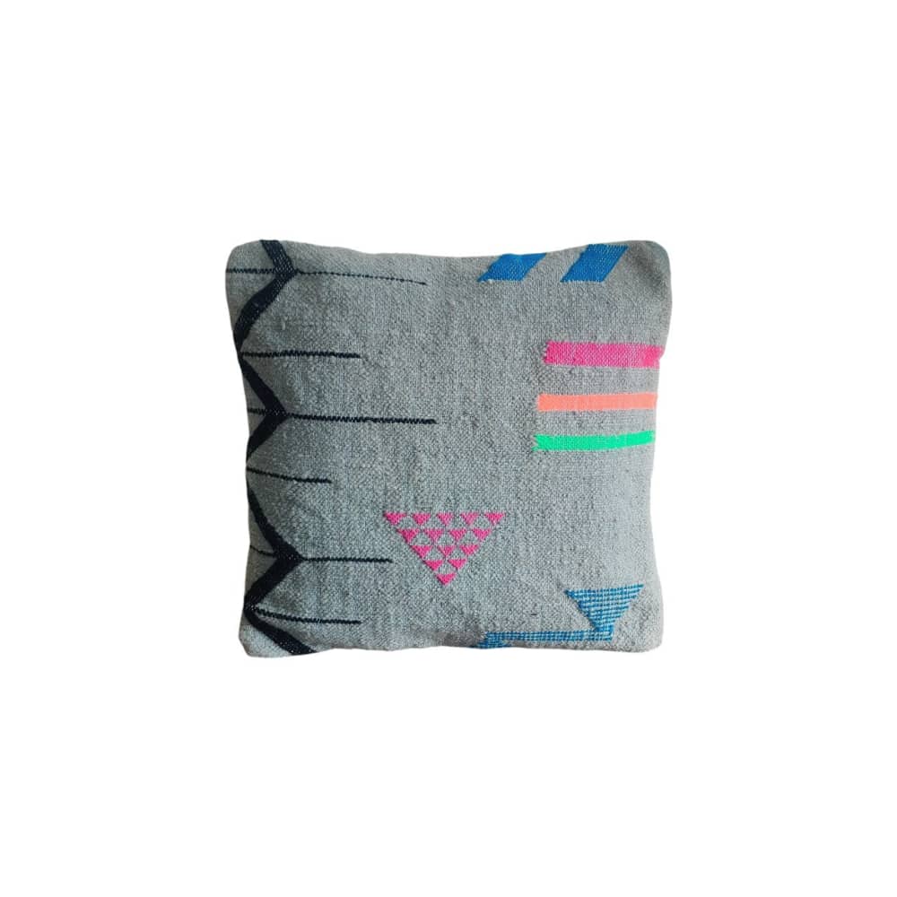 Coussin bohème marocain gris | MAZIR