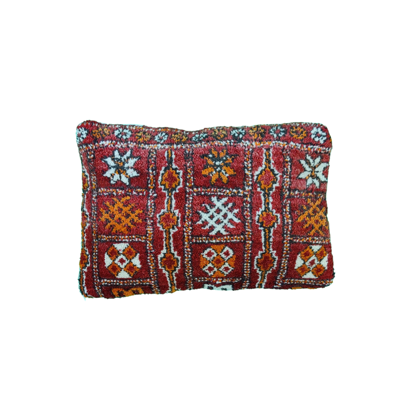 Coussin Boujaad Vintage Rouge fait main | MAZIR
