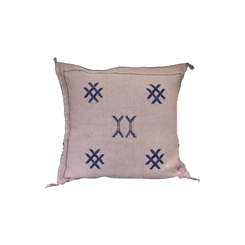 Coussin Sabra rose en Soie de Cactus style vintage | MAZIR Décoration