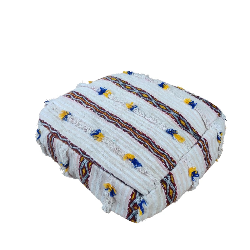 Pouf berbère Handira bohème | MAZIR Décoration